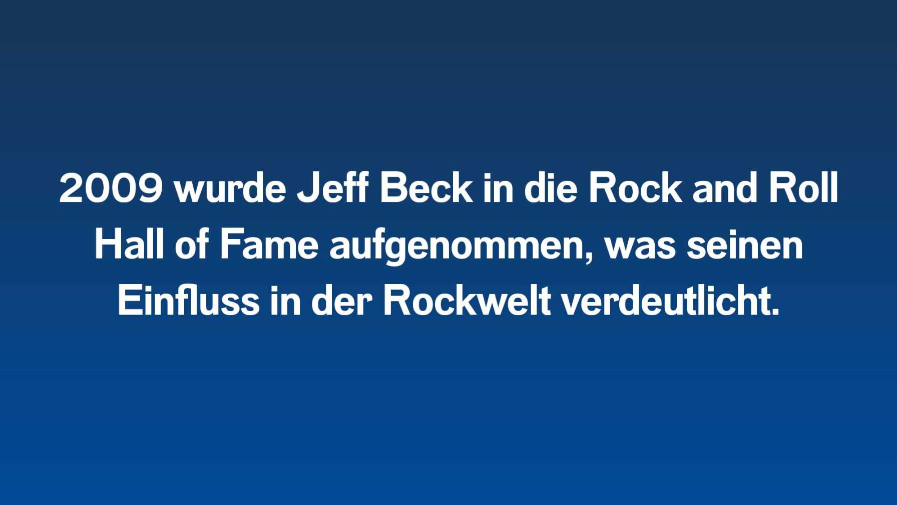 Jeff Beck: 5 Fakten über den außergewöhnlichen Gitarristen